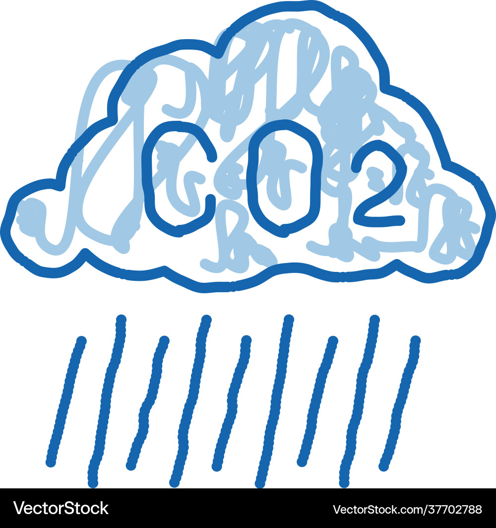 Acid rain doodle icon hand drawn Royalty Free Vector Image