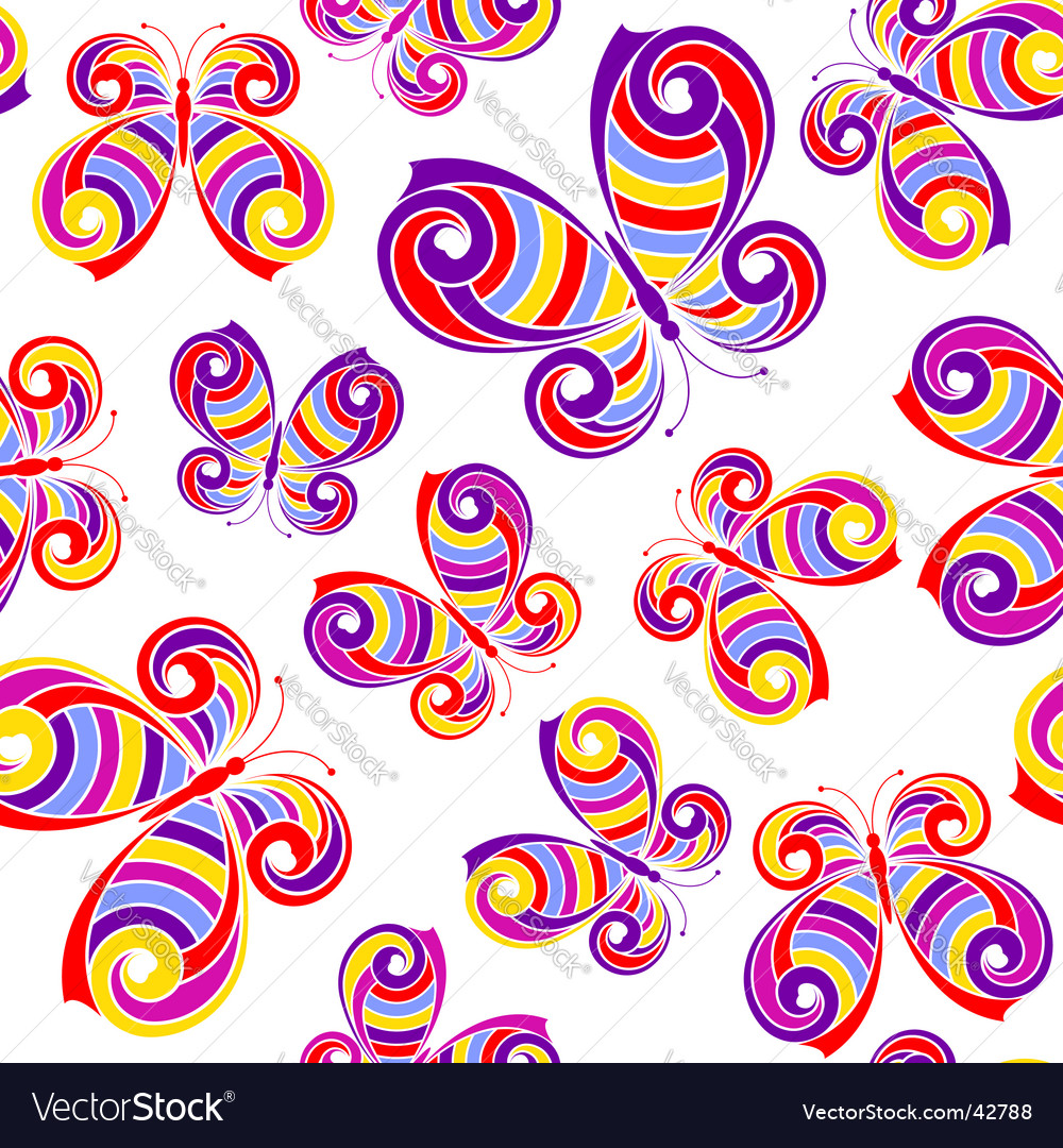 Butterflies pattern Royalty Free Vector Image - VectorStock