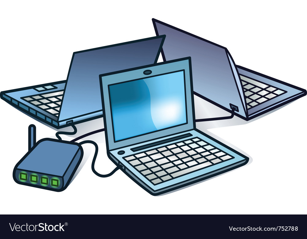 Computer networking Royalty Free Vector Image - VectorStock
