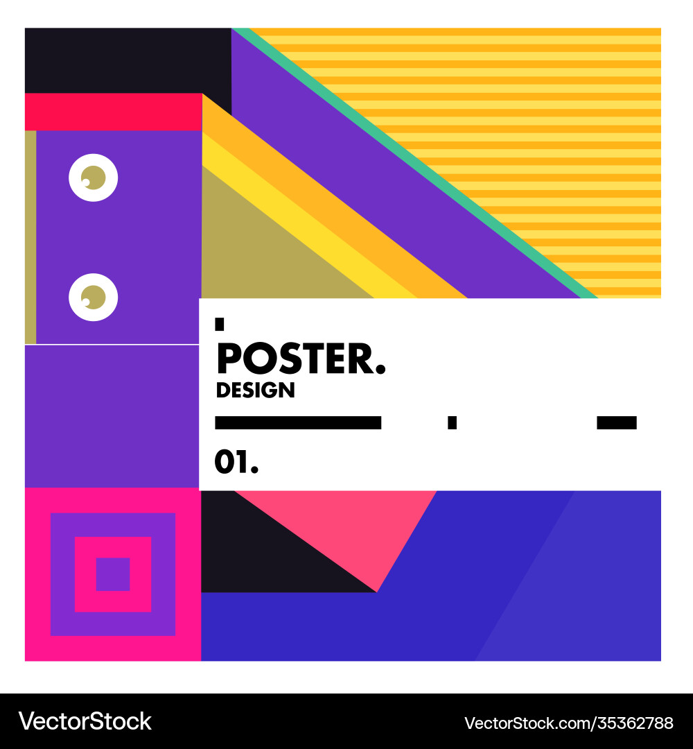 Geometric colorful pattern for poster and banner Vector Image