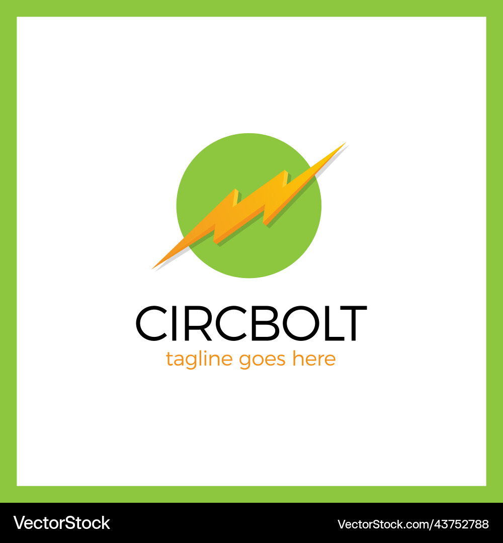 Lightning bolt minimal simple symbol creative Vector Image