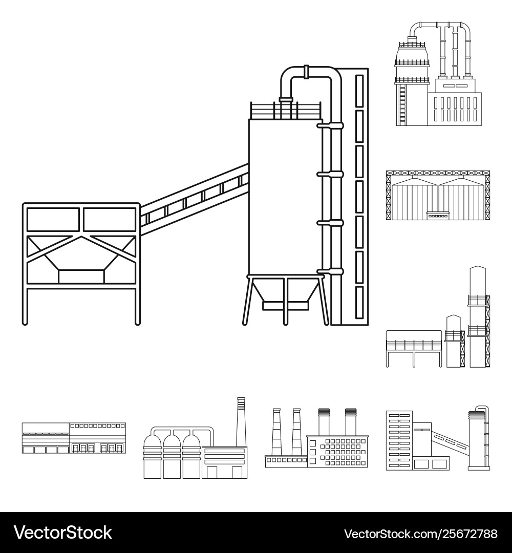 Manufacturing and company Royalty Free Vector Image