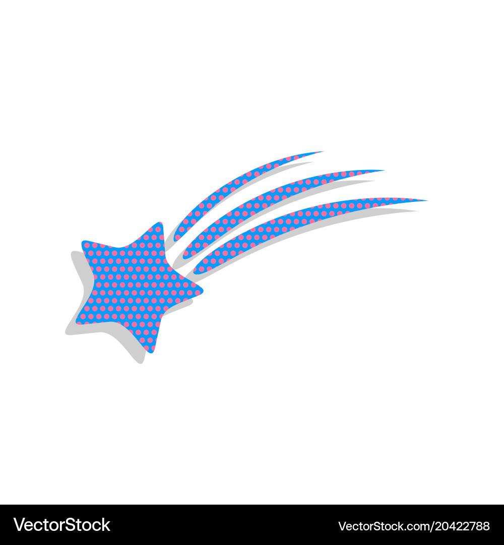 Meteor shower sign neon blue icon Royalty Free Vector Image