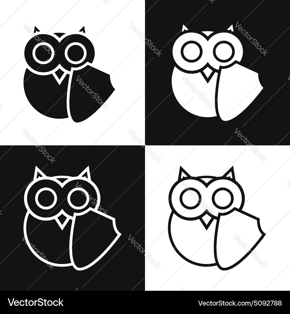 Owl logo with shell symbol of education security Vector Image