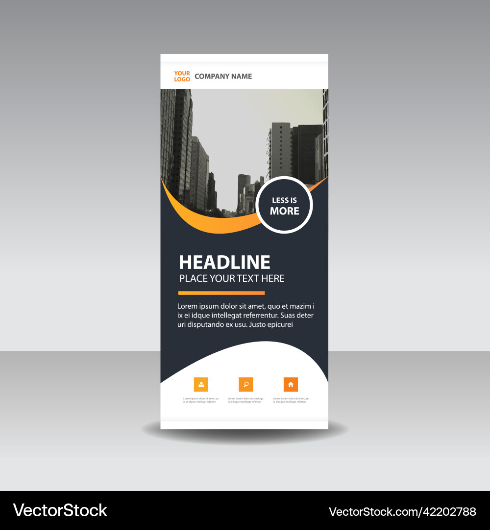 Roll up banner for business team Royalty Free Vector Image
