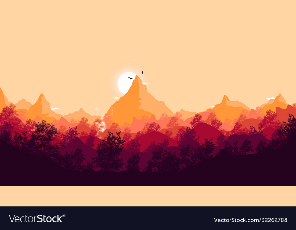 Sunset Royalty Free Vector Image - VectorStock