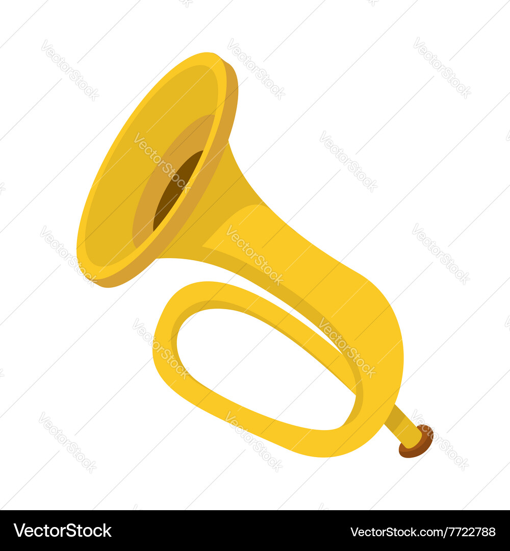 Trumpet icon cartoon style Royalty Free Vector Image