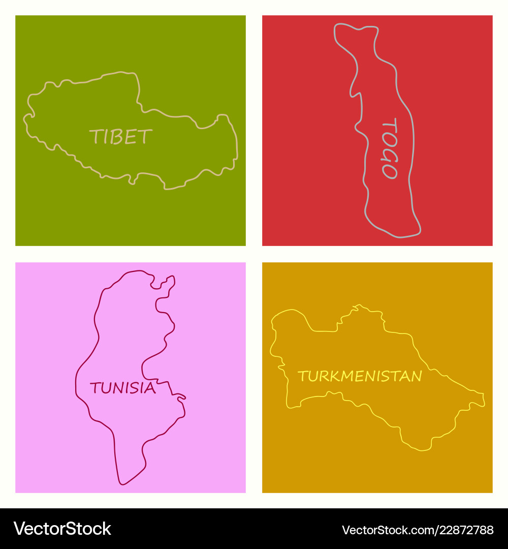 World map-countries in color on white background Vector Image