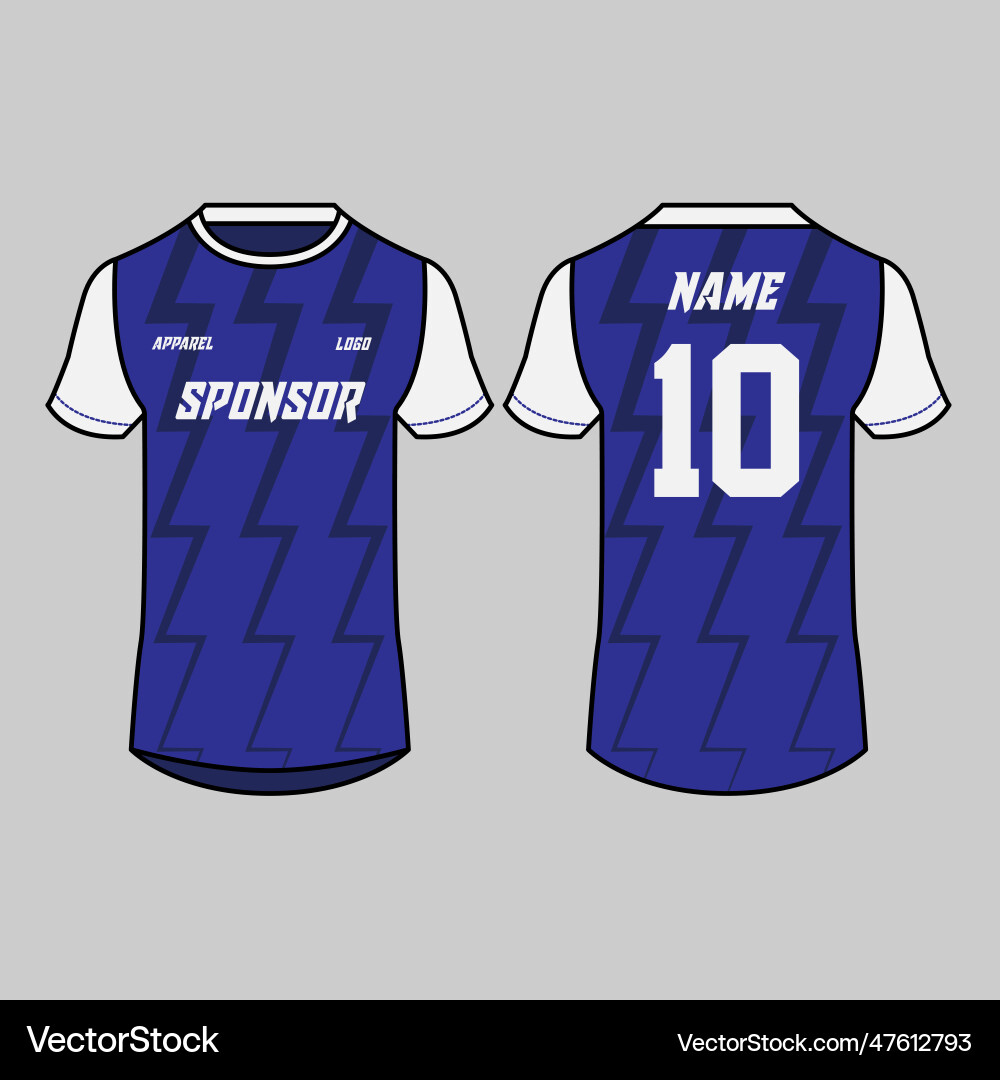 Blue football jersey Royalty Free Vector Image