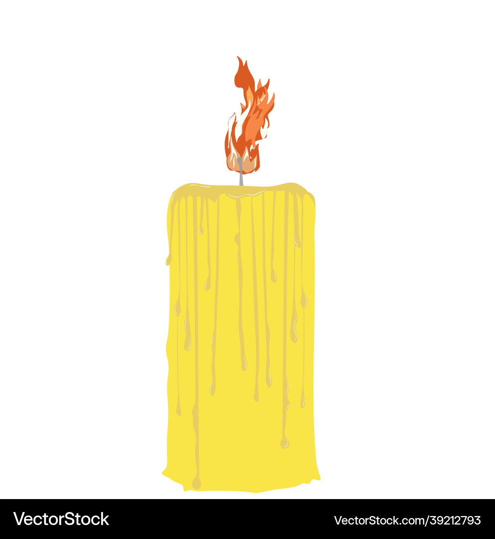 Candle wax stock isolated Royalty Free Vector Image