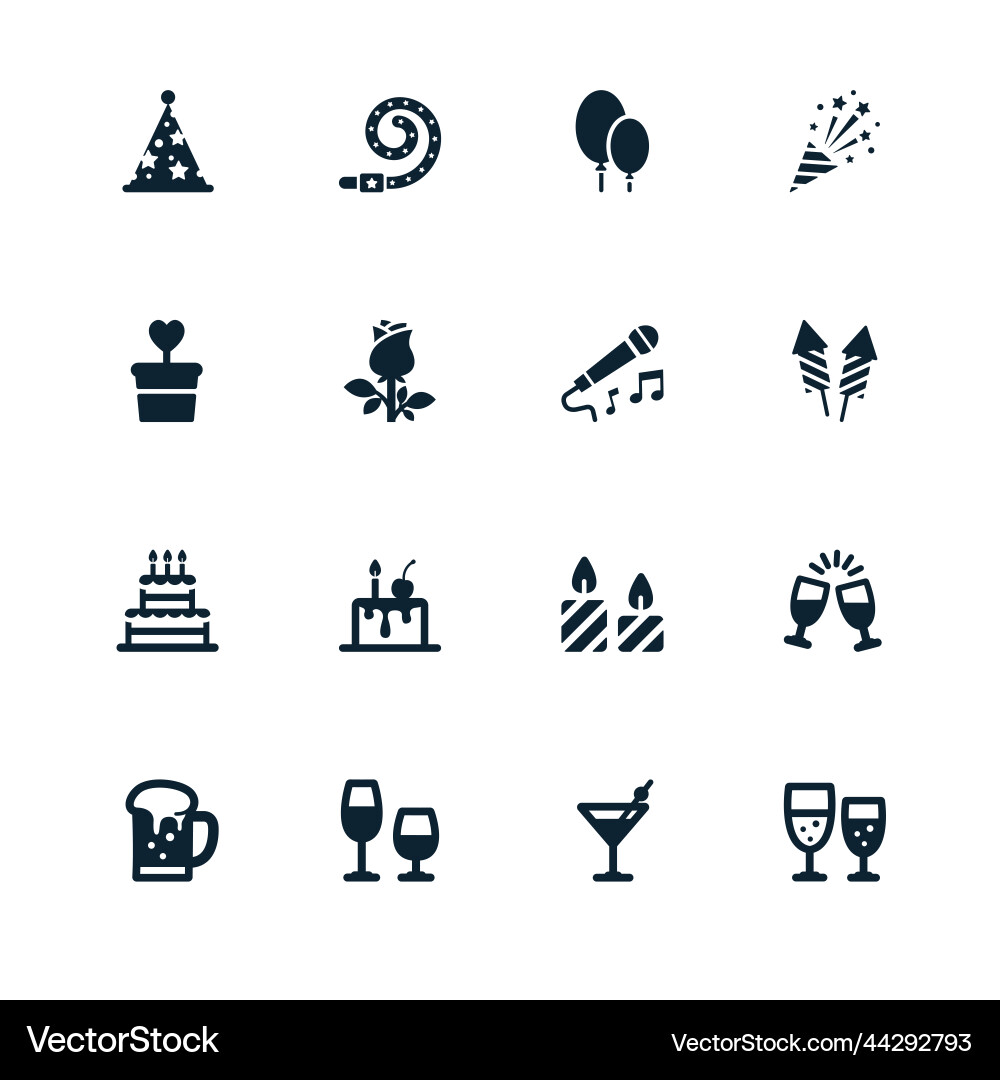 Celebration icons 1 Royalty Free Vector Image - VectorStock