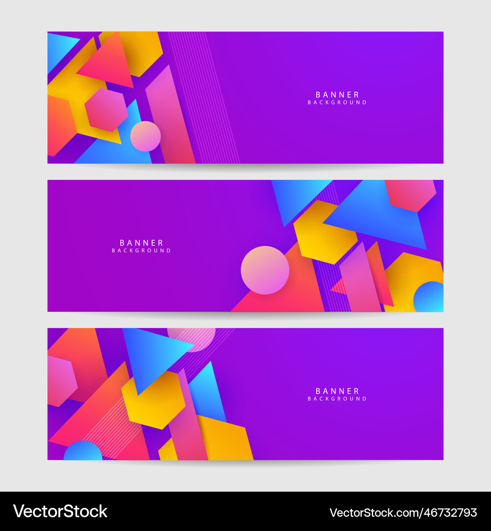 Dark colourful colorful abstract banner geometry Vector Image