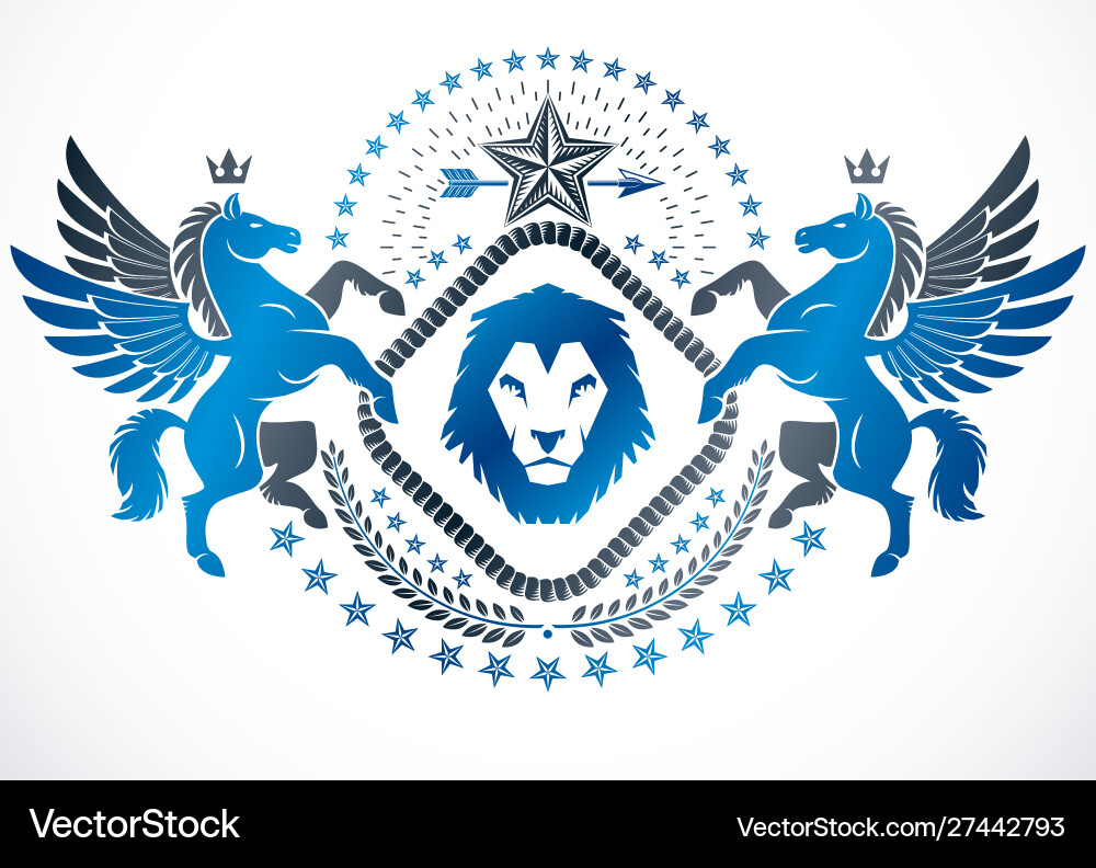 Emblem made in vintage heraldic design Royalty Free Vector