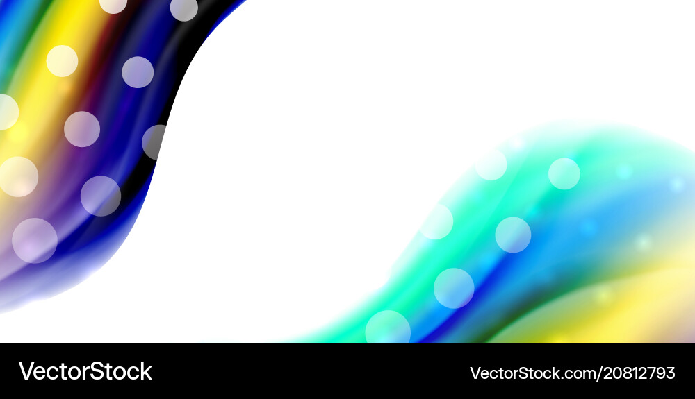 Flowing liqiud colors isolated on white Royalty Free Vector