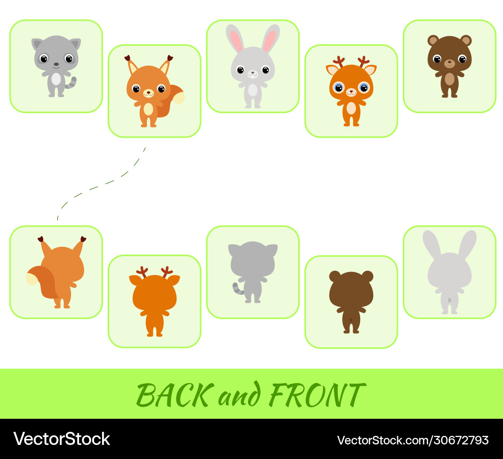 Matching educational game for children find Vector Image