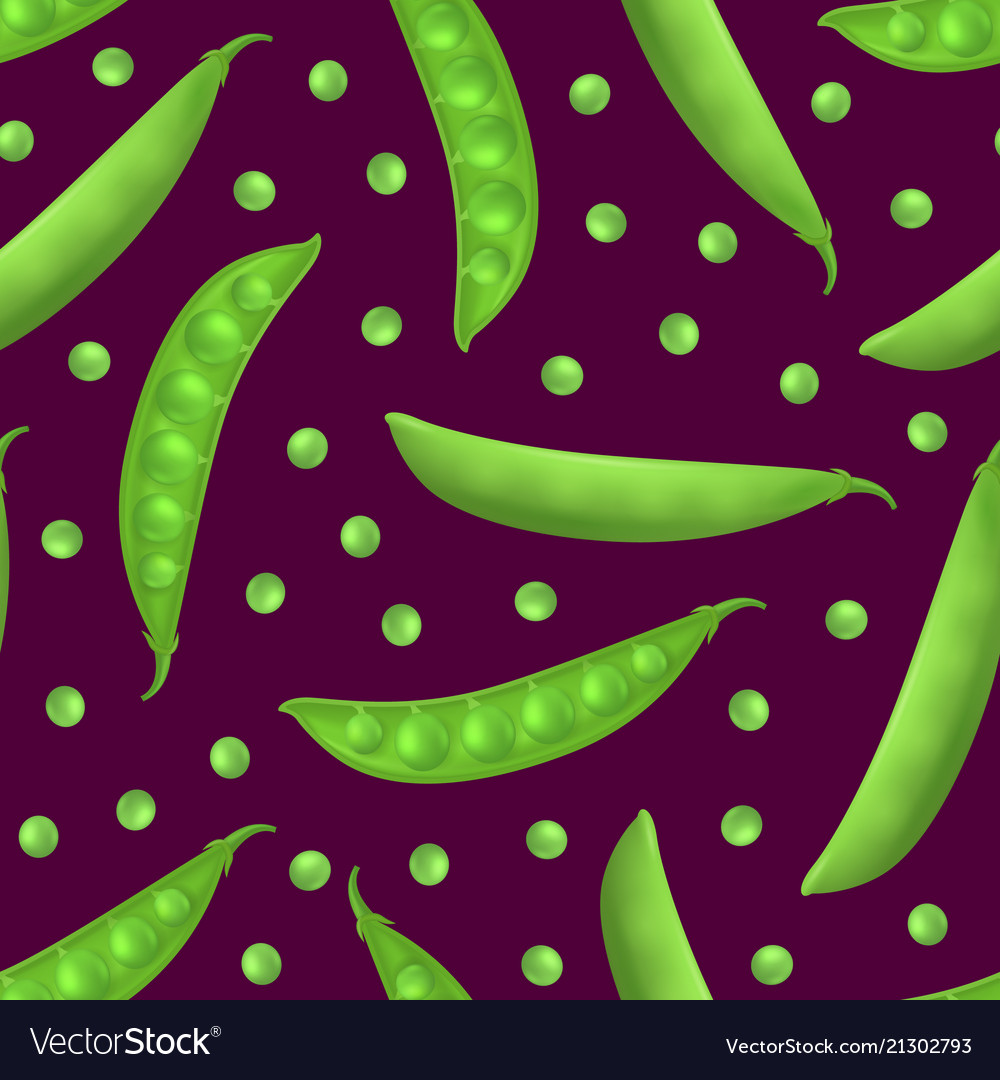 Realistic detailed 3d green peas seamless pattern Vector Image Realistic detailed 3d green peas seamless pattern Vector Image