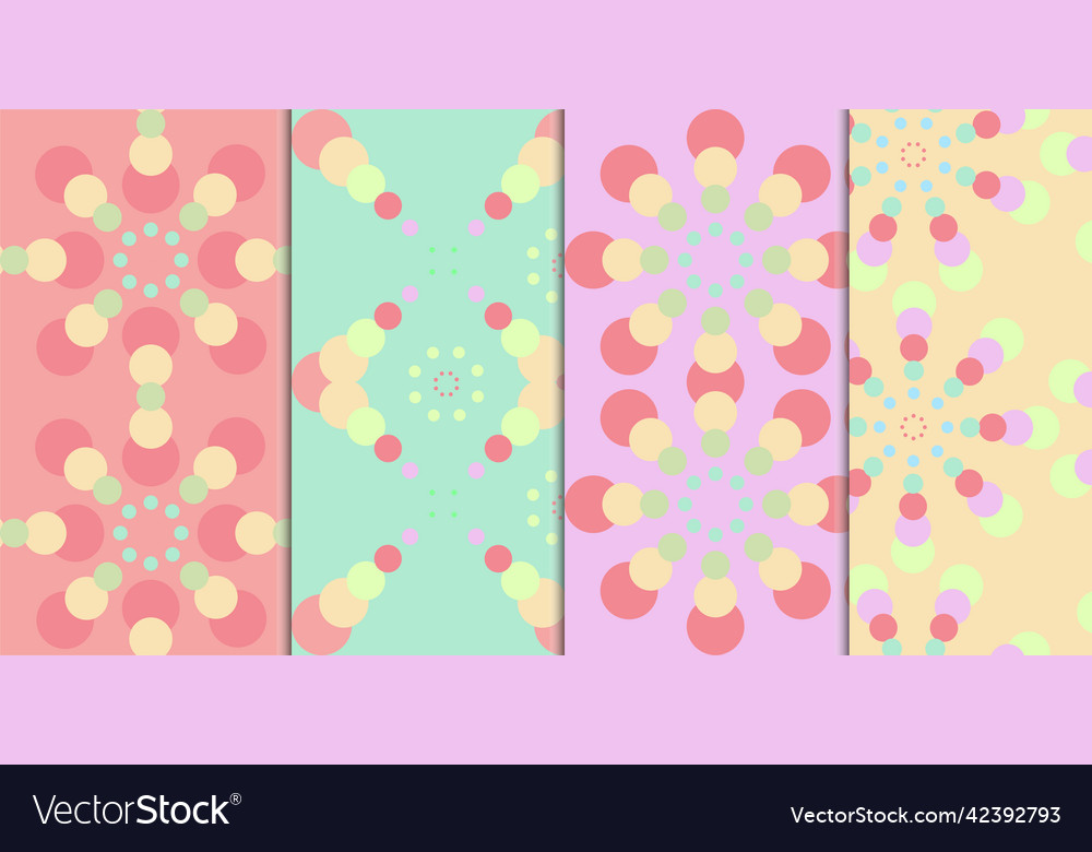 Set of abstract seamless pattern with colorful Vector Image