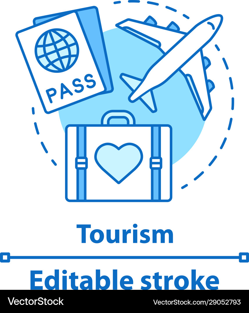 Tourism concept icon Royalty Free Vector Image