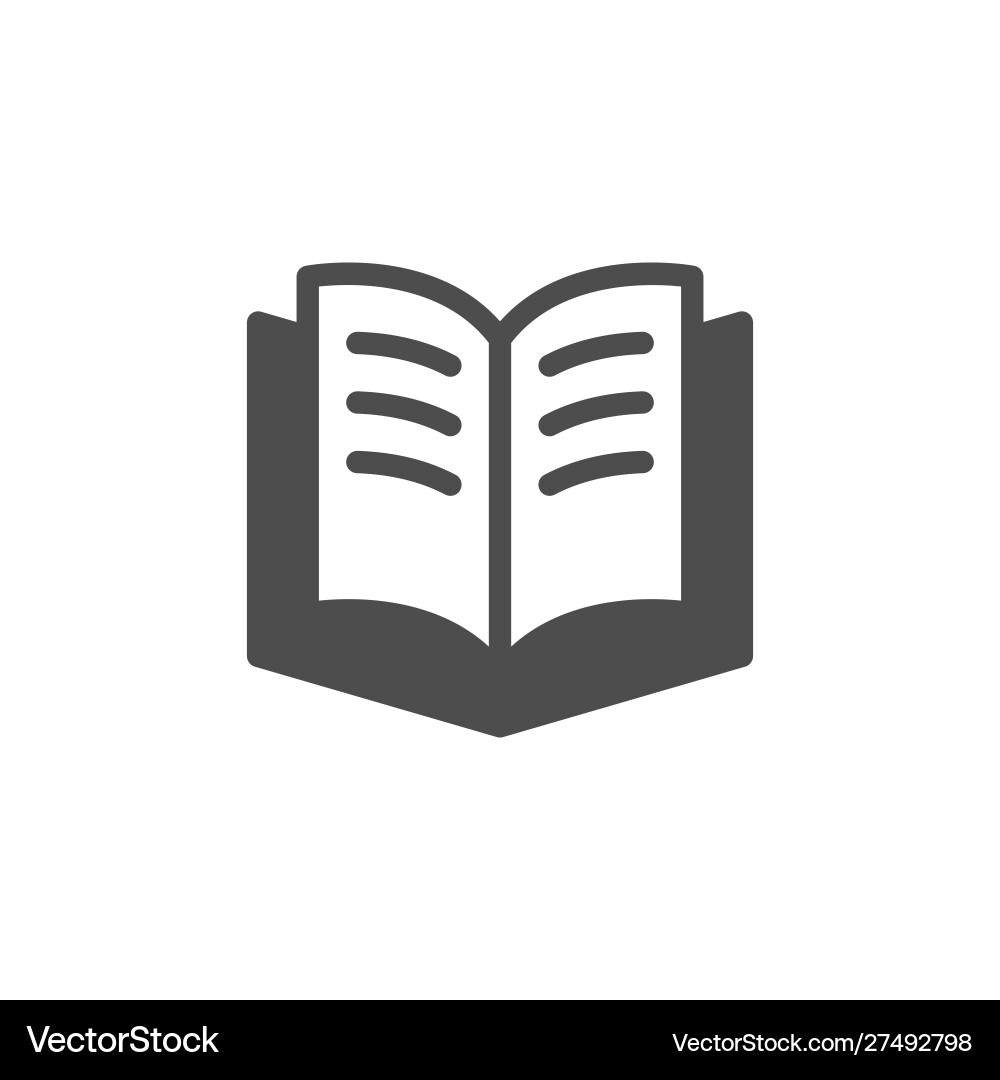 Book glyph icon and education concept Royalty Free Vector