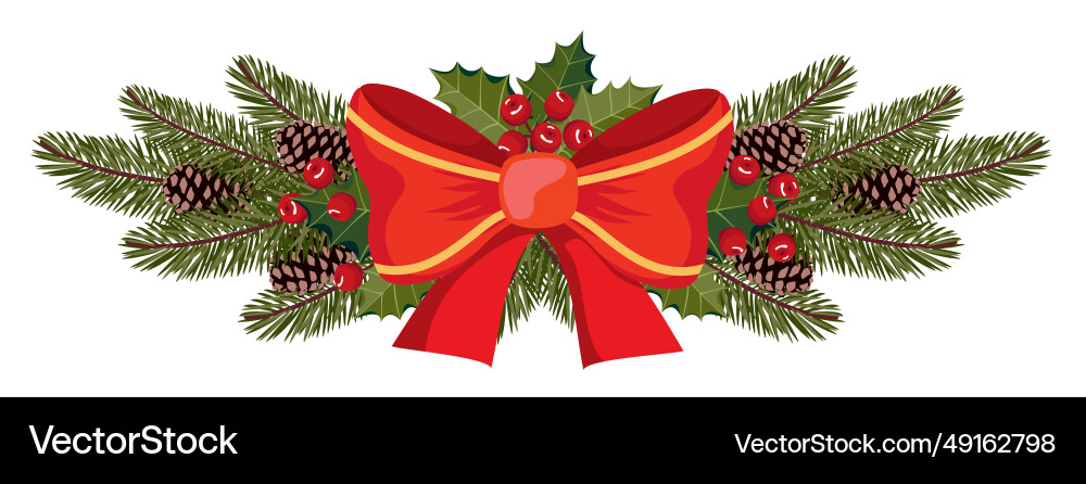 Christmas tree garland Royalty Free Vector Image