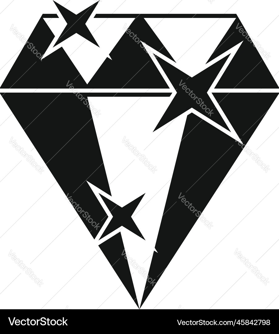 Diamond brand ambassador icon simple Royalty Free Vector