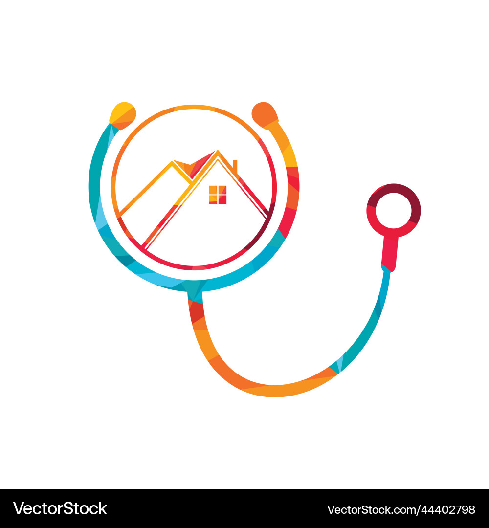 Doctor home logo design template Royalty Free Vector Image