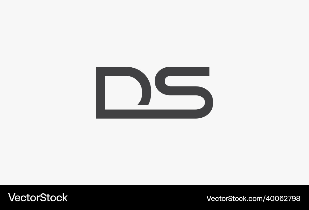 Ds letter logo isolated on white background Vector Image