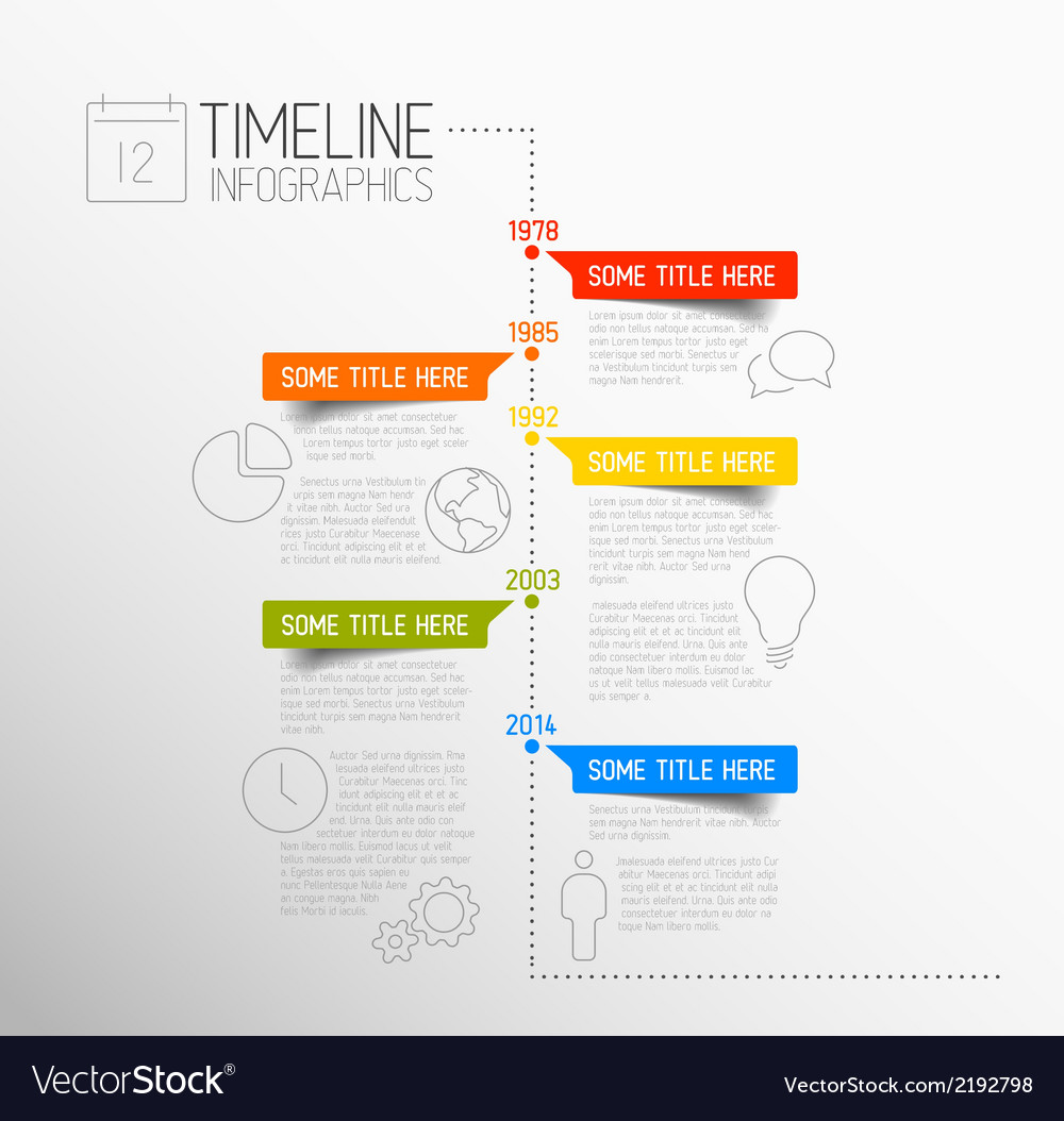 Infographic timeline report template Royalty Free Vector Infographic timeline report template Royalty Free Vector