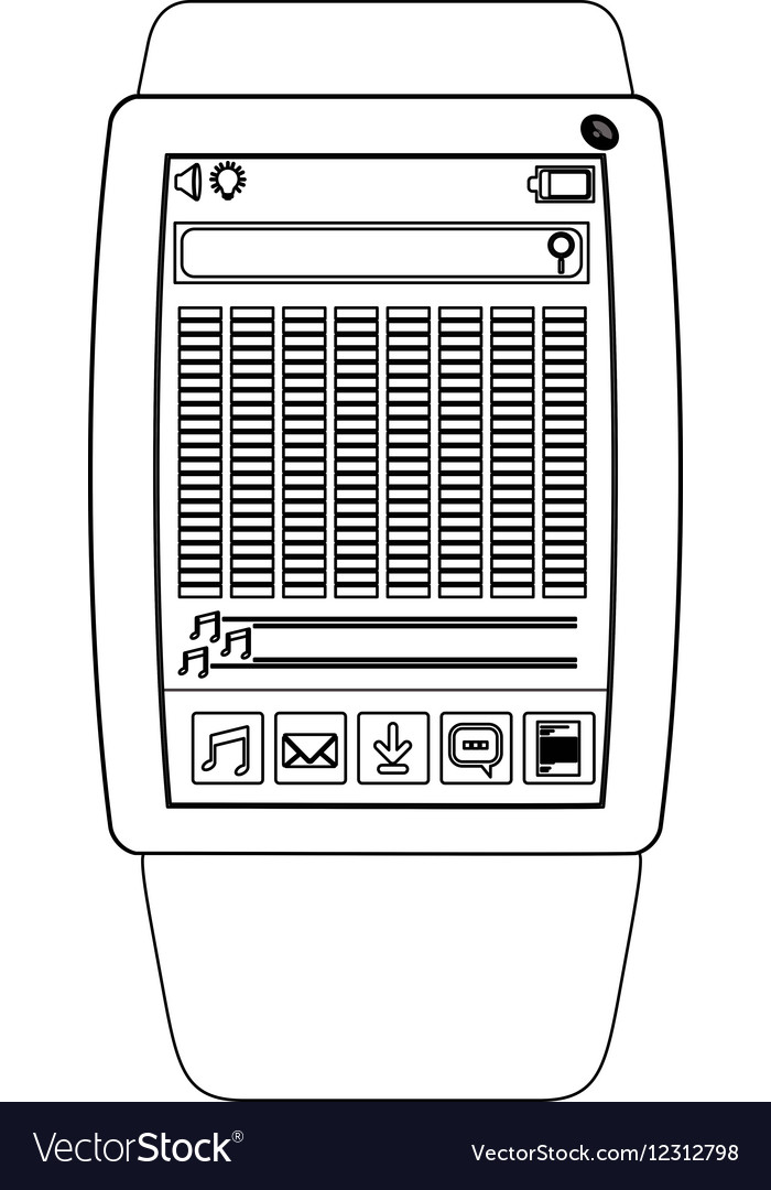 Isolated smart watch design Royalty Free Vector Image