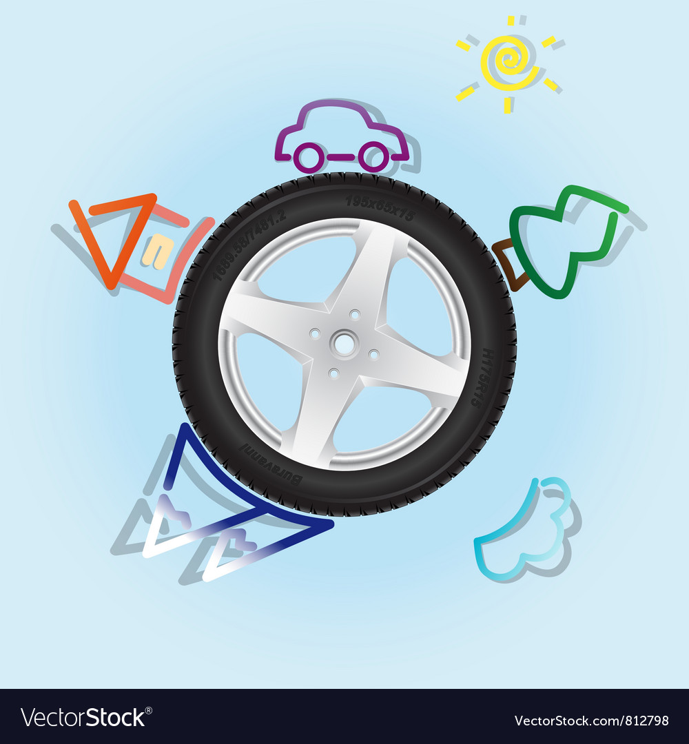 Wheel Royalty Free Vector Image - VectorStock Wheel Royalty Free Vector Image - VectorStock