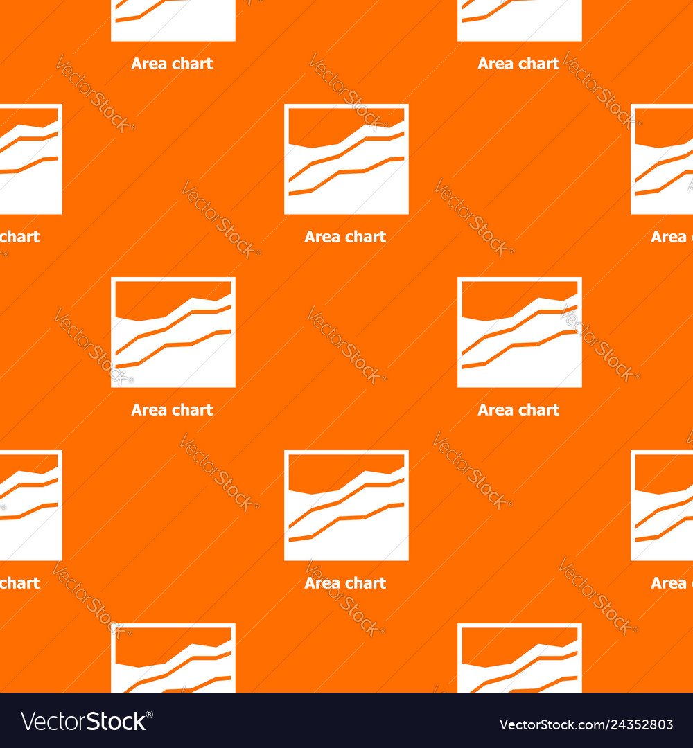 Area chart pattern orange Royalty Free Vector Image