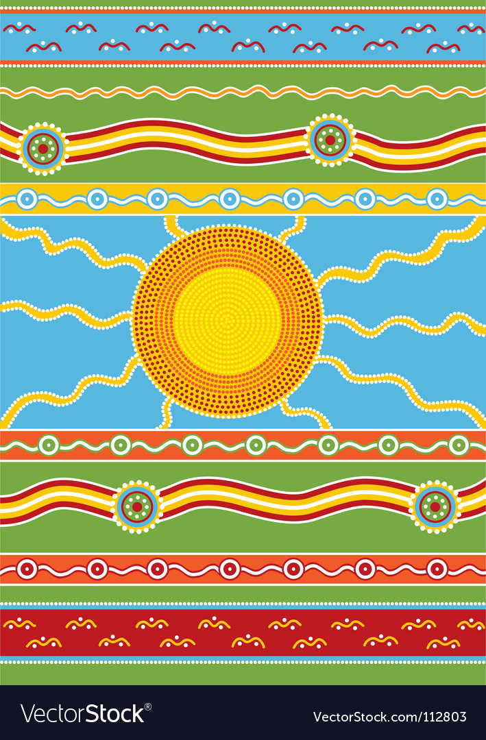 Australian pattern Royalty Free Vector Image - VectorStock