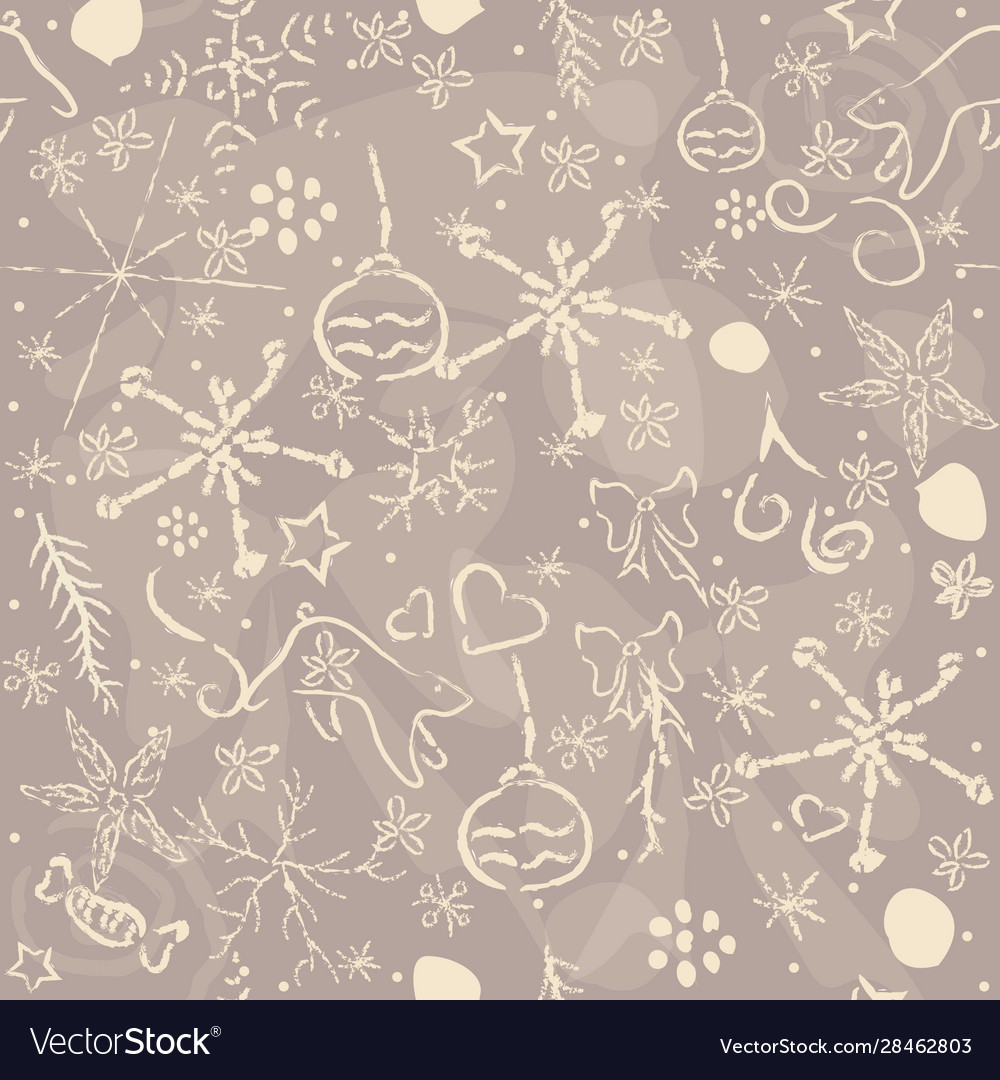 Cute hand drawn winter pattern seamless pattern Vector Image