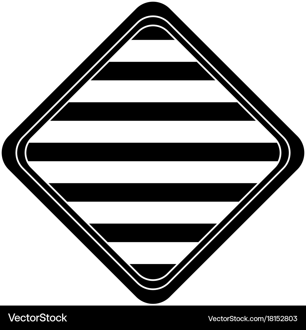 Diamond with stripes icon Royalty Free Vector Image