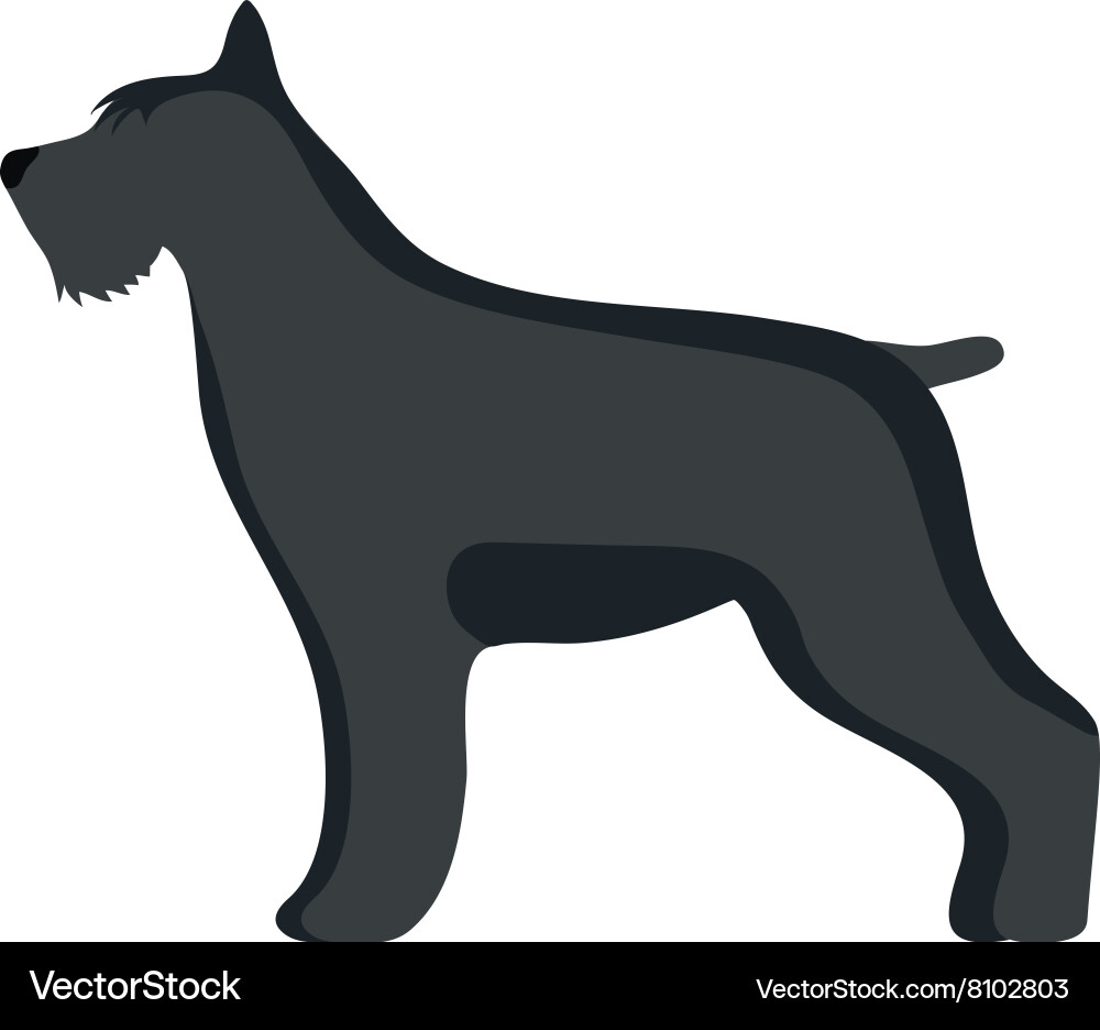 Flat dog pet and sitting cute Royalty Free Vector Image