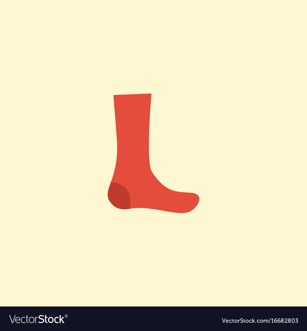 Flat icon socks element Royalty Free Vector Image