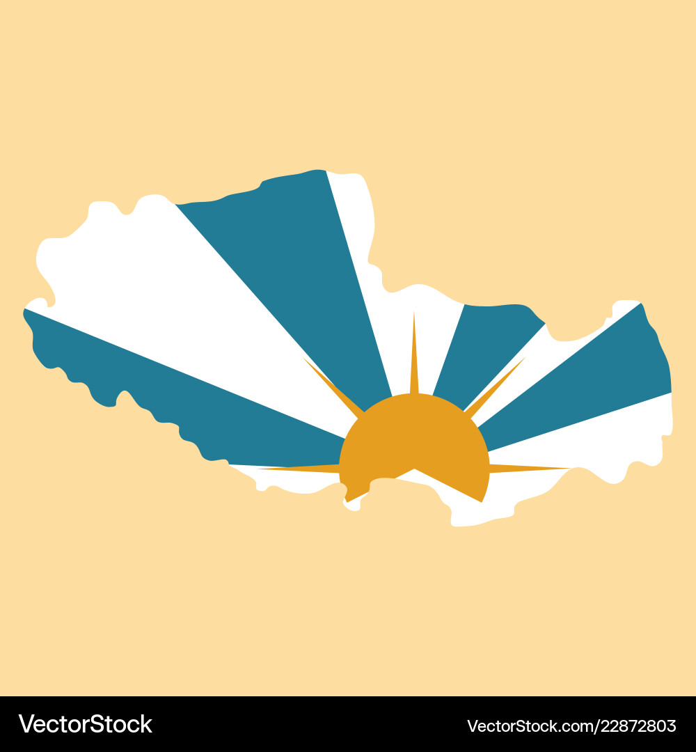 Highly detailed country map tibet Royalty Free Vector Image