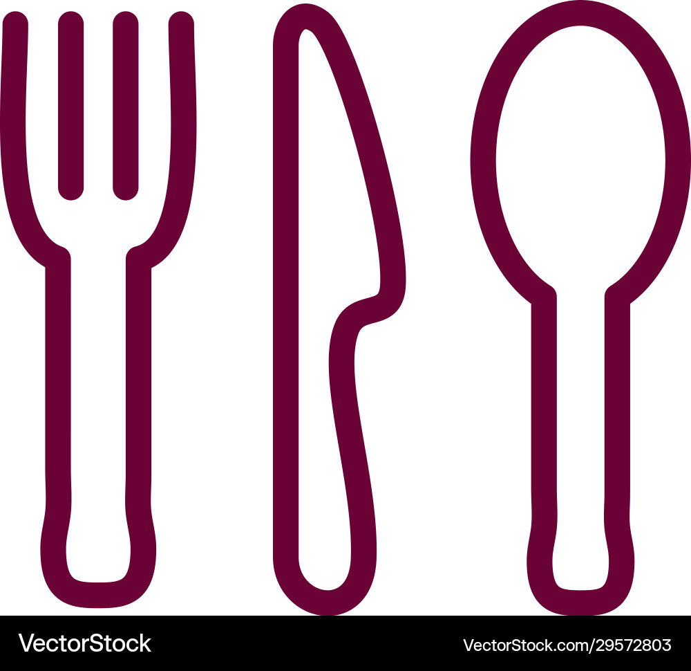 Isolated cutlery line style icon design Royalty Free Vector