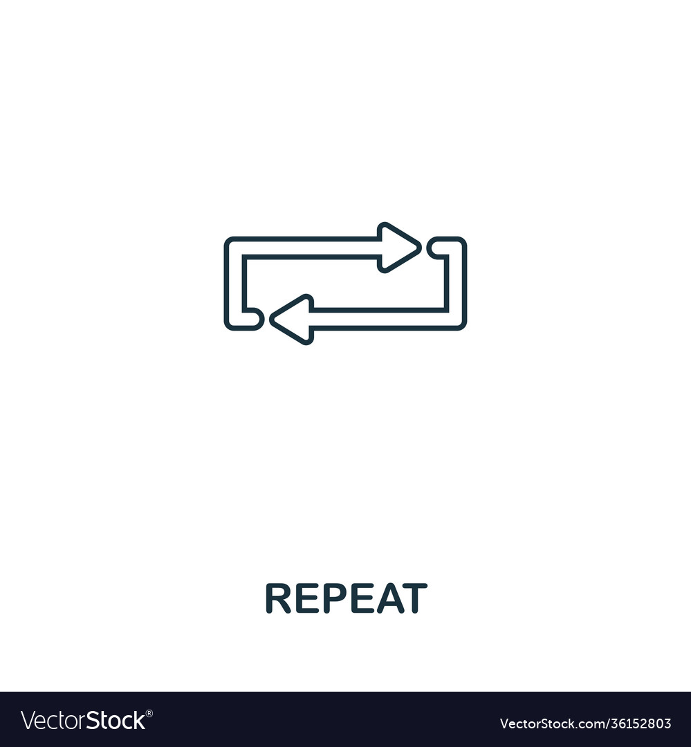 Repeat creative icon simple element Royalty Free Vector