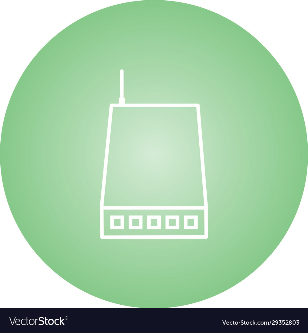 Unique network switch line icon Royalty Free Vector Image