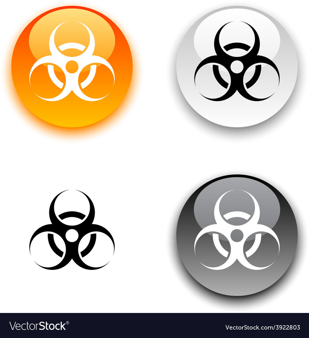 Virus button Royalty Free Vector Image - VectorStock