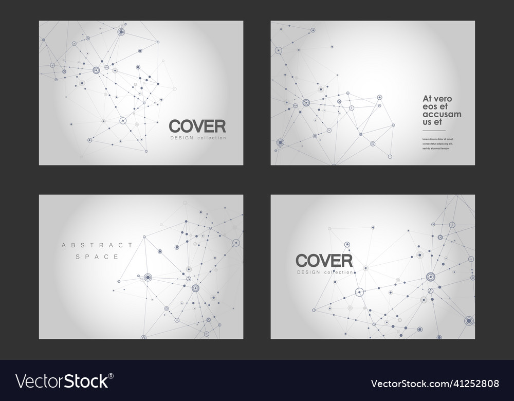 Abstract Molecule Shape Glossy Icons Set Vector Image