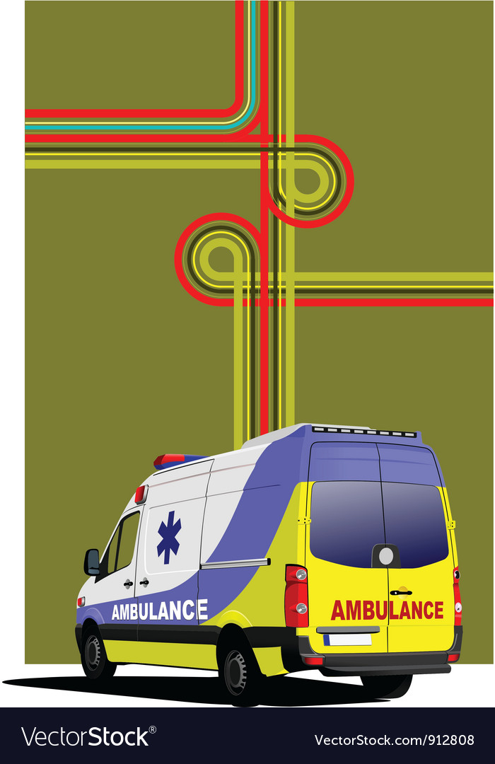 Ambulance background Royalty Free Vector Image