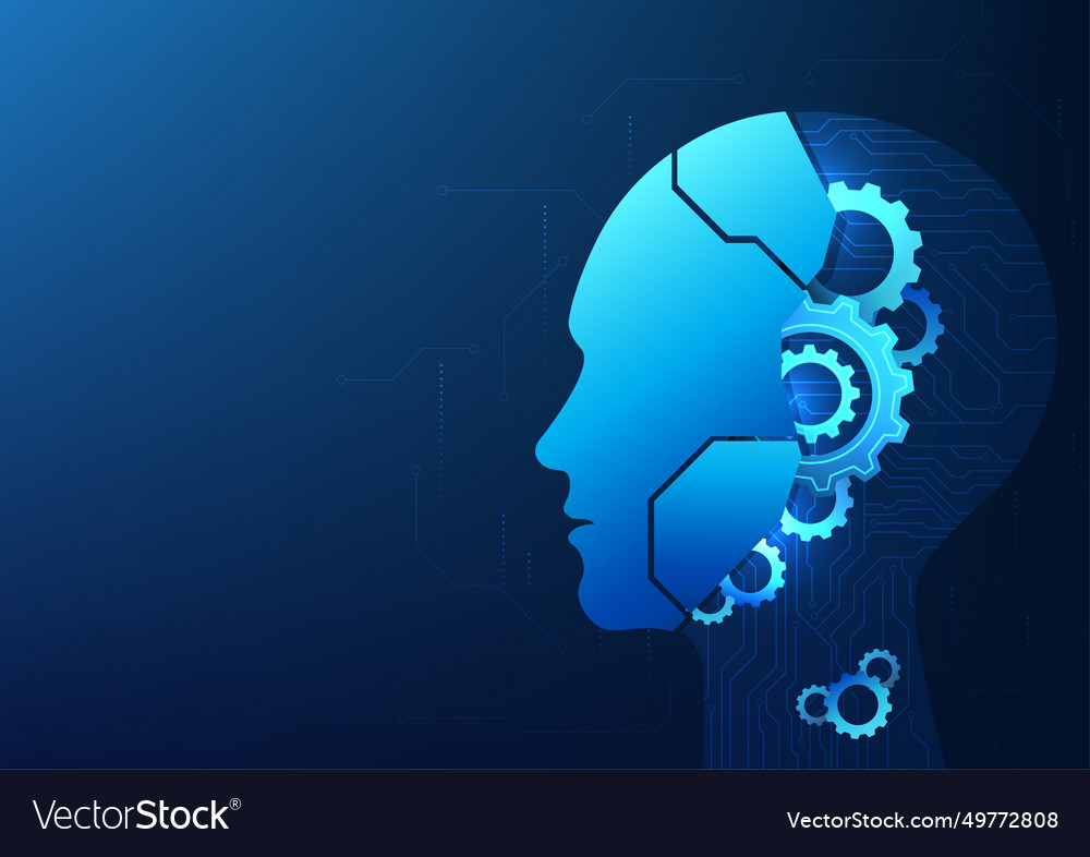 Artificial intelligence technology a robot Vector Image