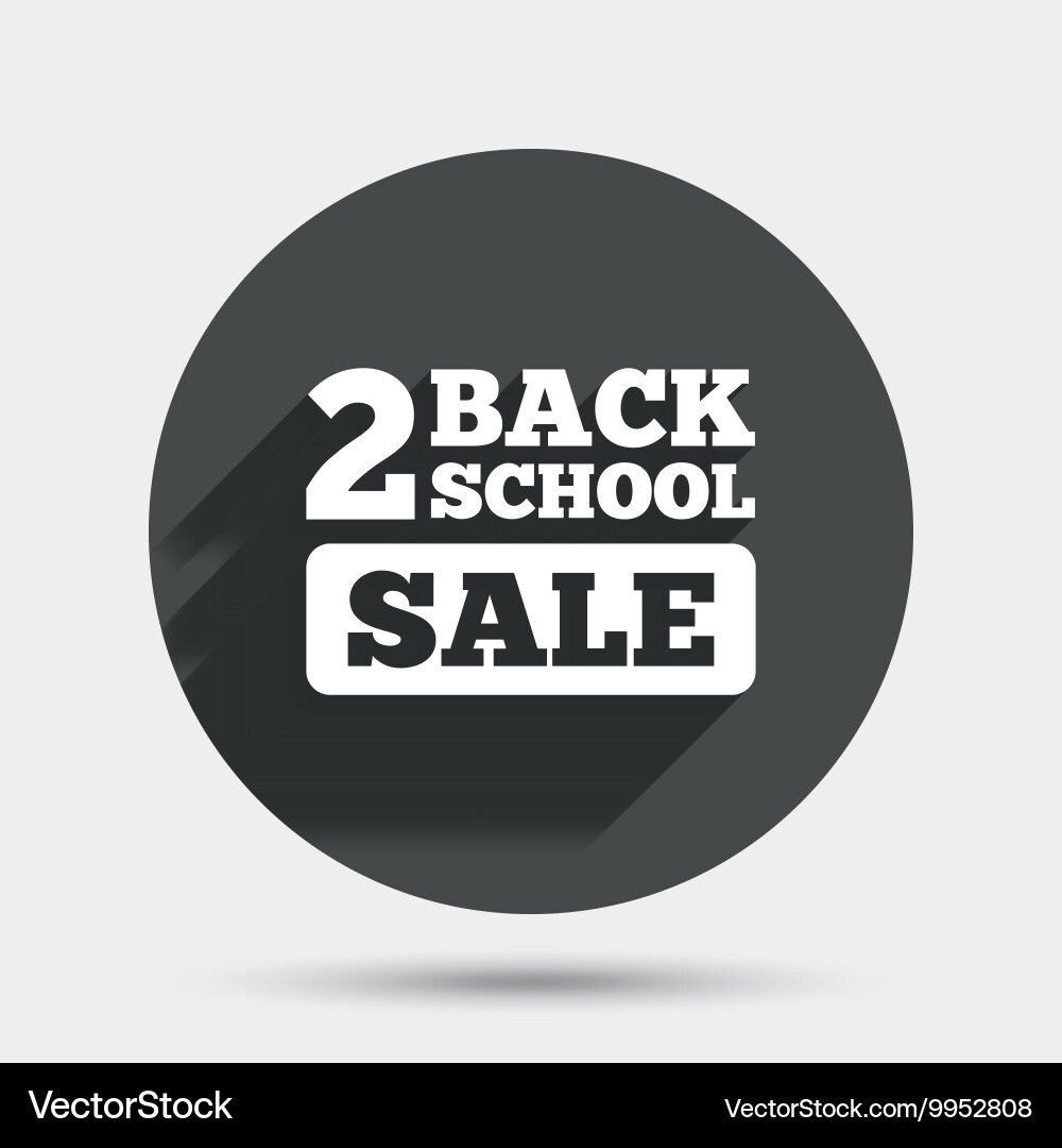 Back to school sign icon 2 symbol Royalty Free Vector Image