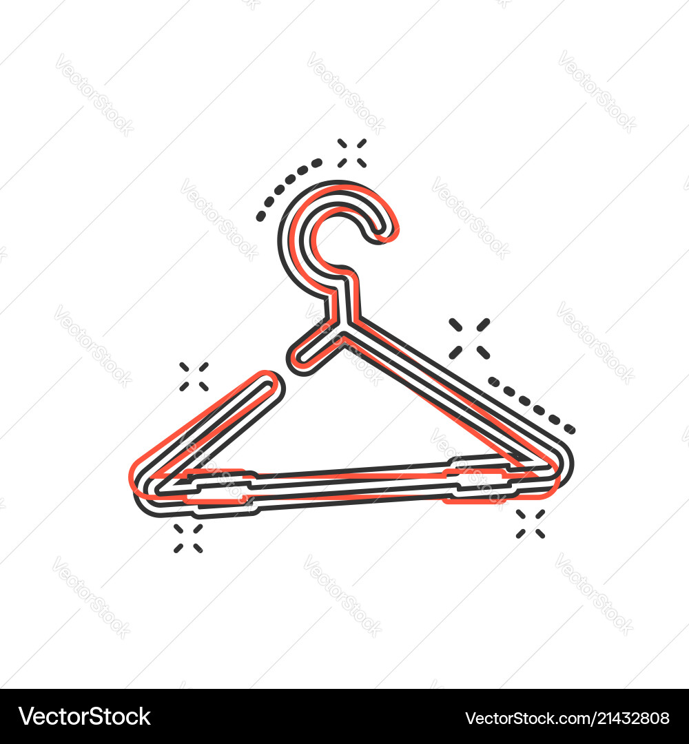 Cartoon hanger icon in comic style wardrobe Vector Image