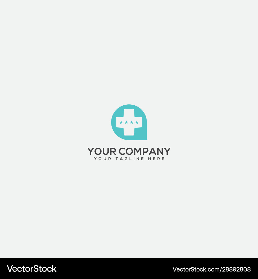 Cross communication logo community health Vector Image