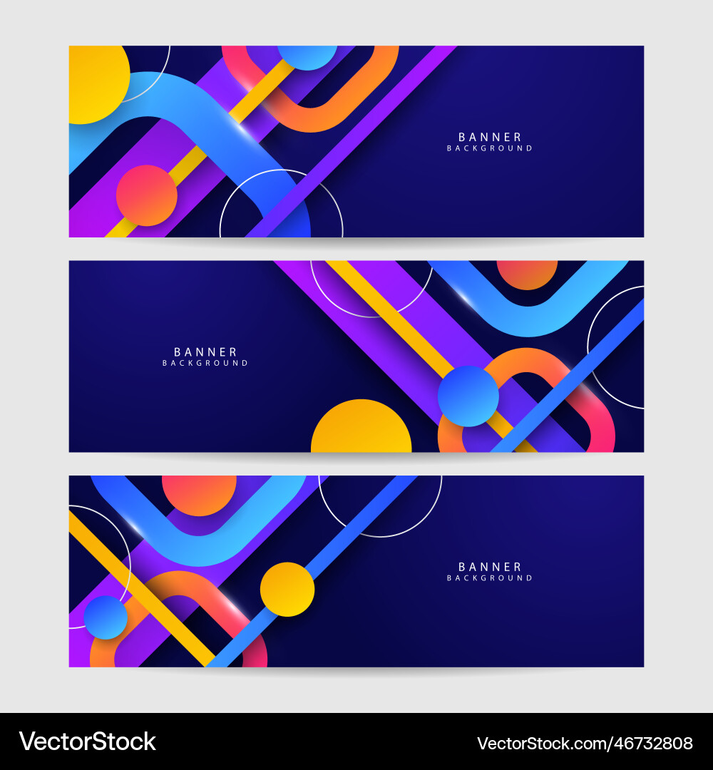 Dark colourful colorful abstract banner geometry Vector Image