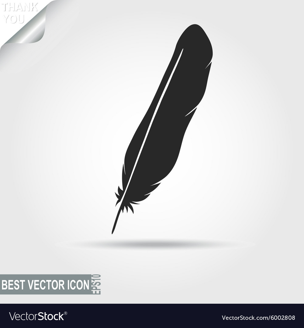 Feather icon Royalty Free Vector Image - VectorStock
