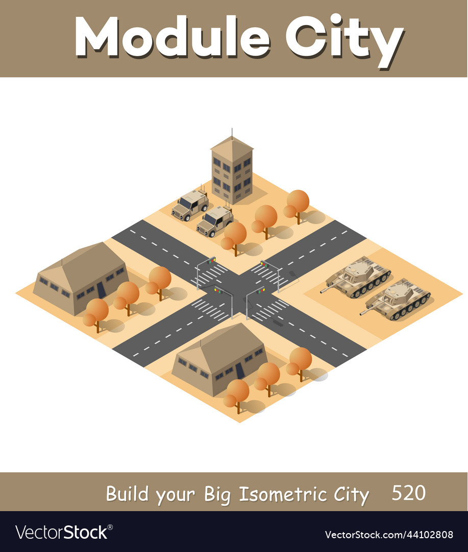 Module base camp object element for building Vector Image Module base camp object element for building Vector Image
